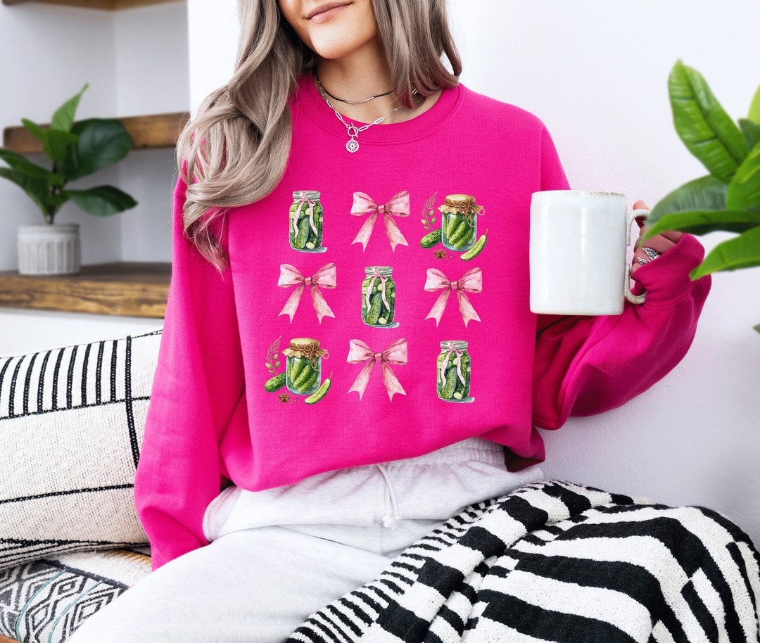 Coquette Vintage Canned Pickles Sweatshirt, Canning Season Sweatshirt ...