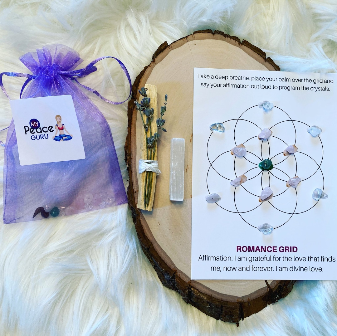 Crystal Grid Attract Love Flower of Life Law of Attraction Gift Set - Etsy