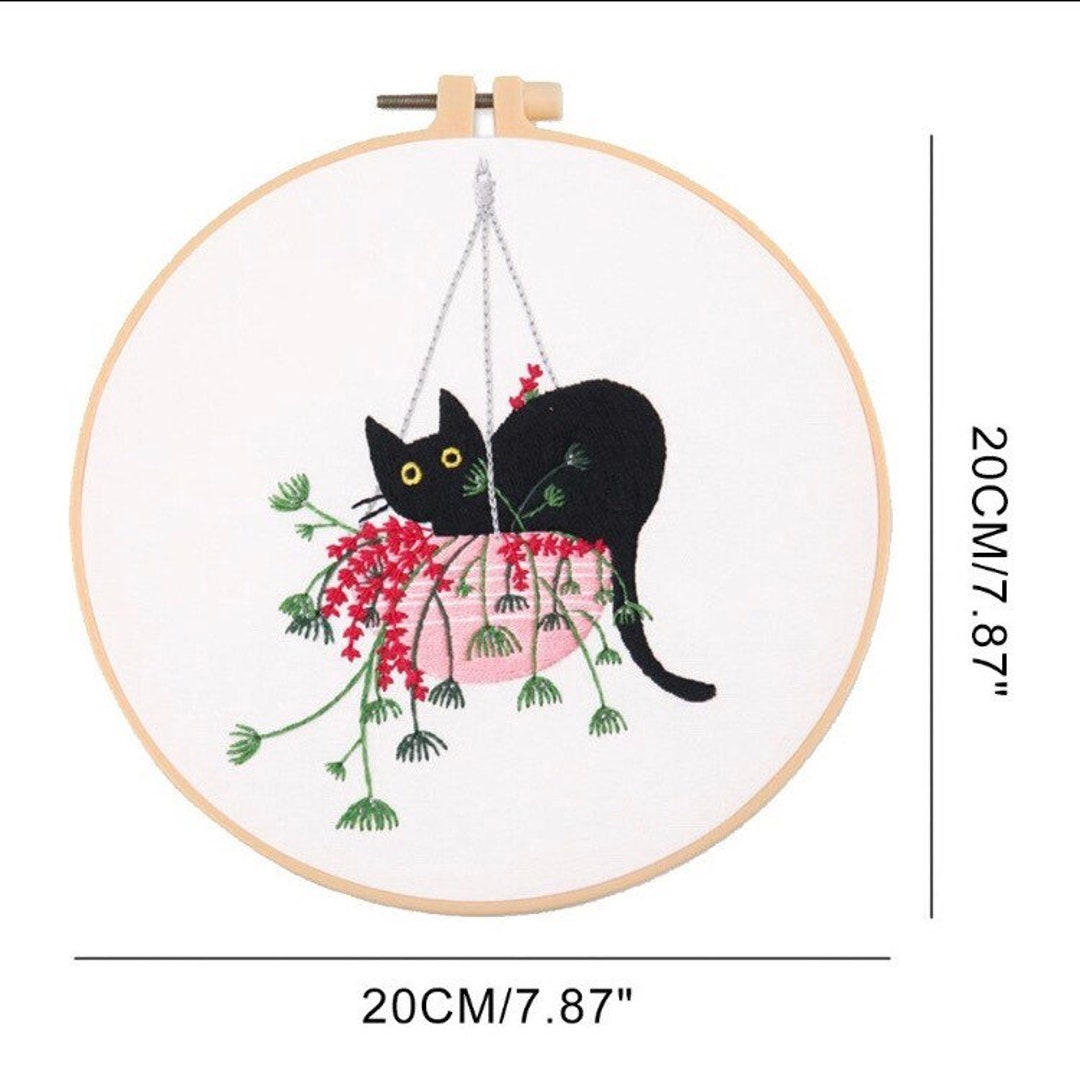 Kit de point de croix de chat, kit de broderie de chat, kit de point de ...