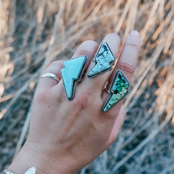 Lightning Bolt Ring - Etsy