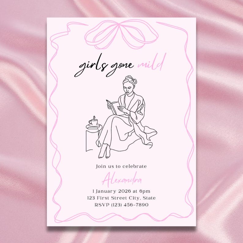 Girls Gone Mild Party Invitation, Birthday Party Invite, Bachelorette ...