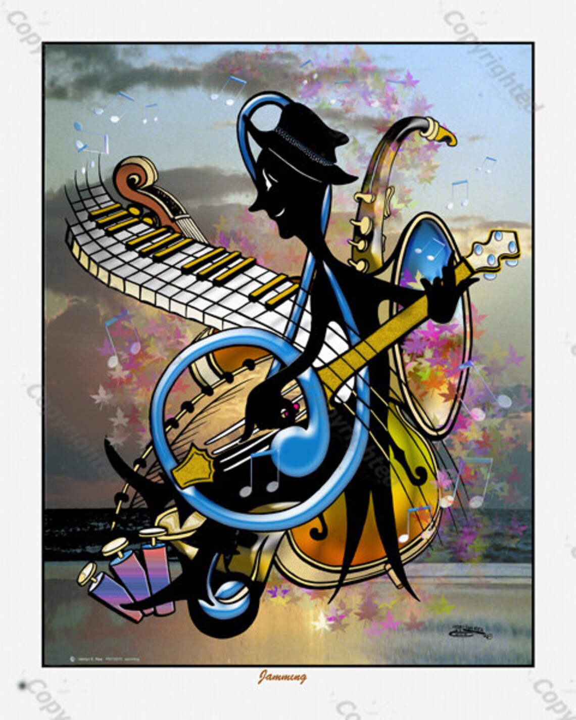 Jazz music abstract print colorful art prints musical art | Etsy Jazz music abstract print colorful art prints musical art | Etsy