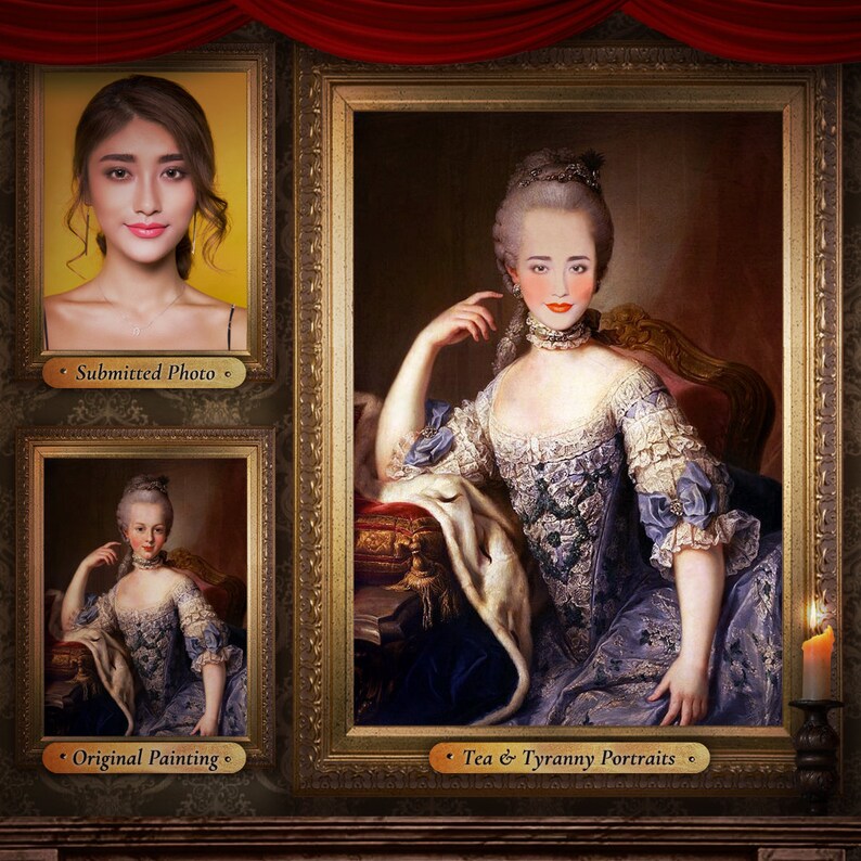 Custom Personalized Historical Portrait Royalty Queen - Etsy