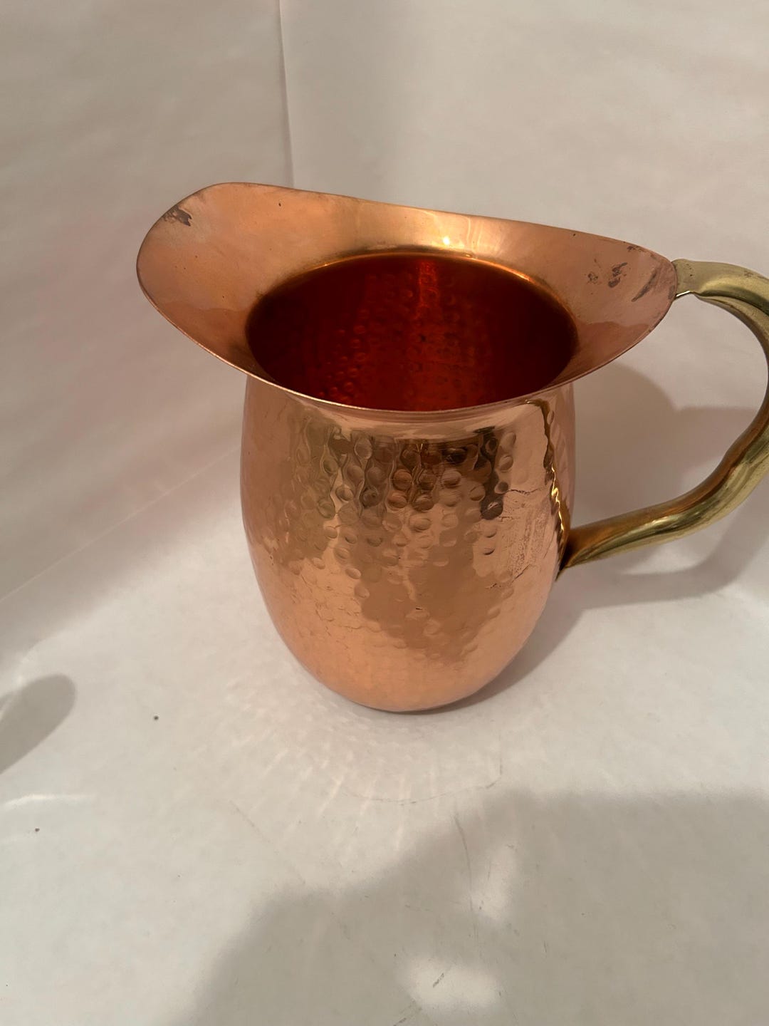Copper and Brass Pitcher in Like New Condition - Etsy