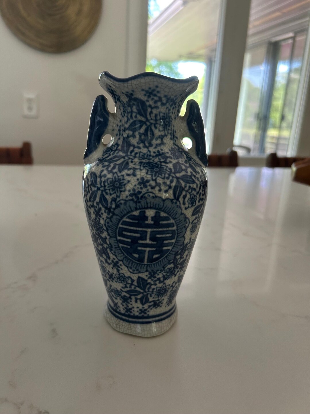 Vintage Blue and White Small Chinese Vase - Etsy