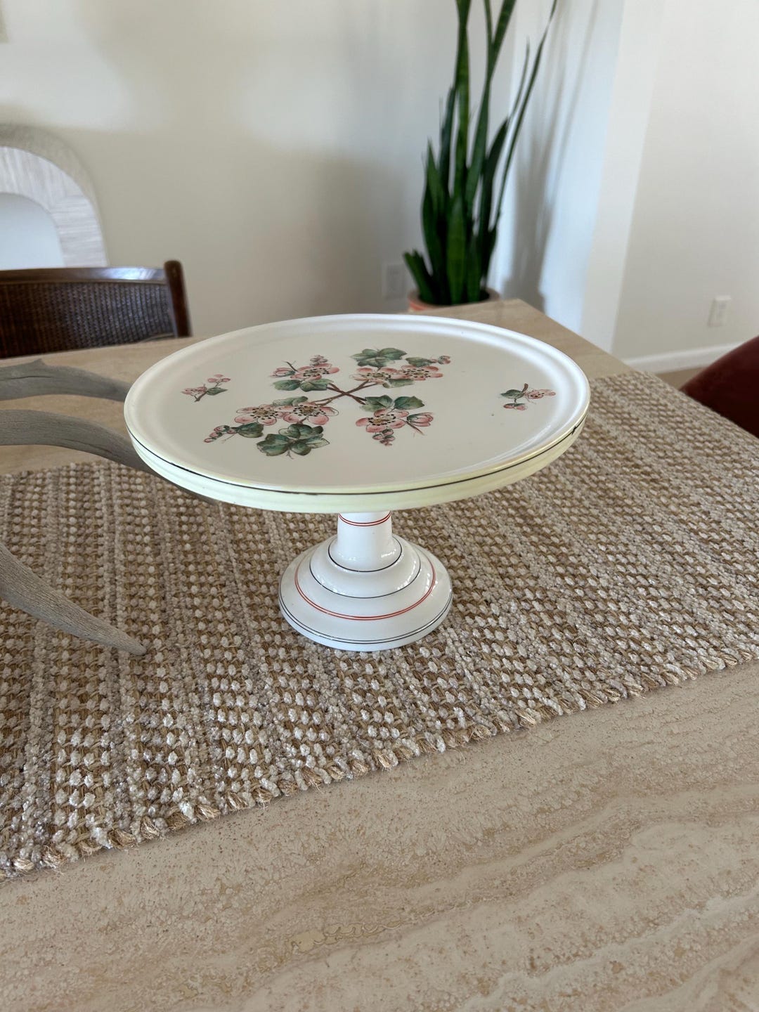 Vintage Milk Glass Floral Cake Stand-over 100 Years Old and Very - Etsy