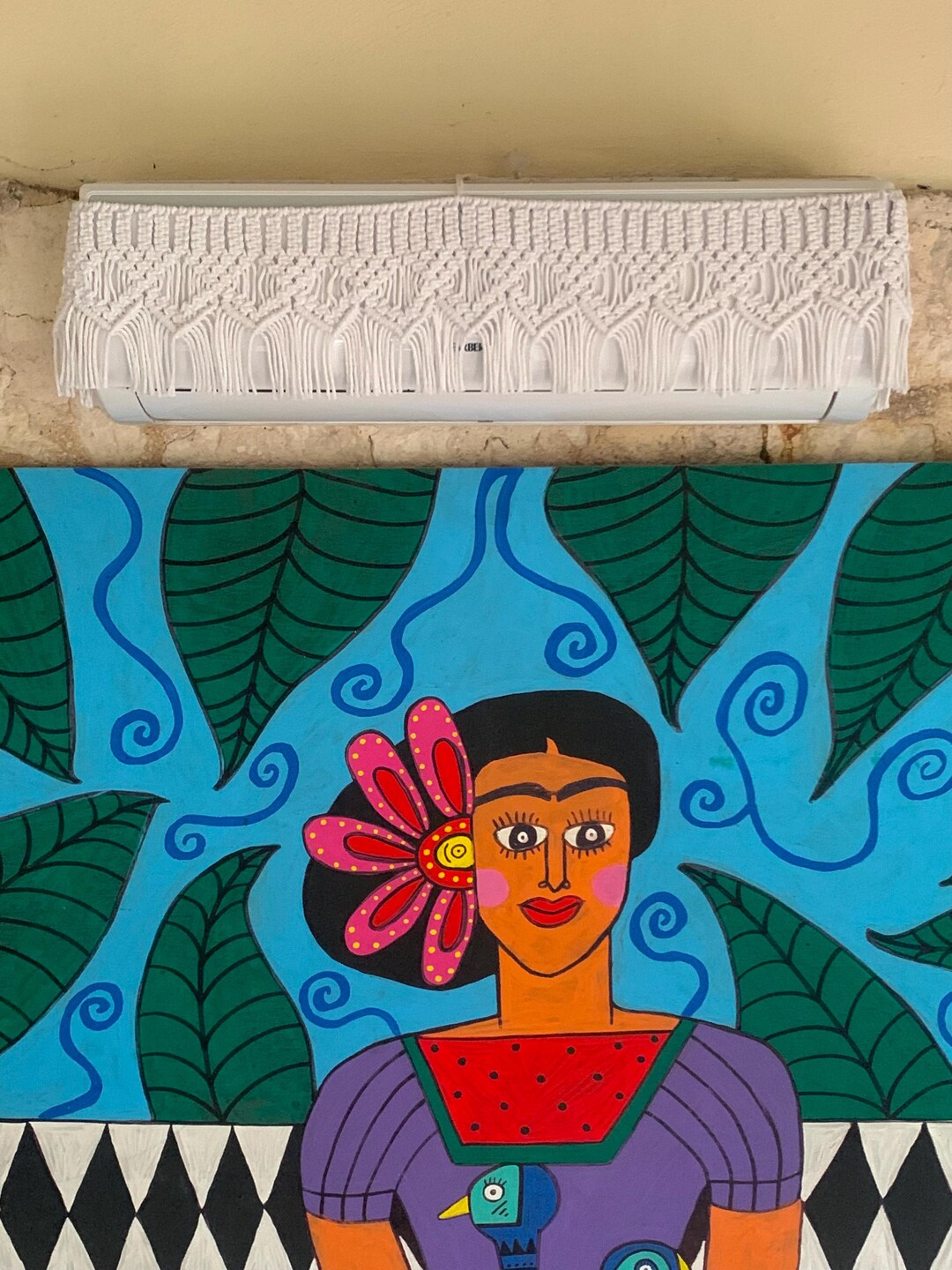 Handmade Macramé Air Conditioning (A/C) Unit Cover - Made by Order - Etsy