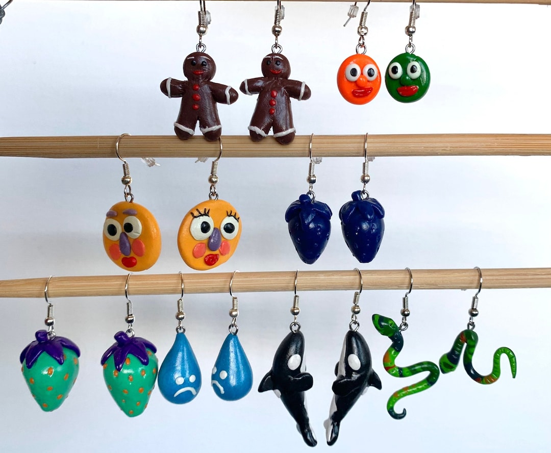 Wacky Earrings Funky Playful Earrings Whale Earrings - Etsy UK