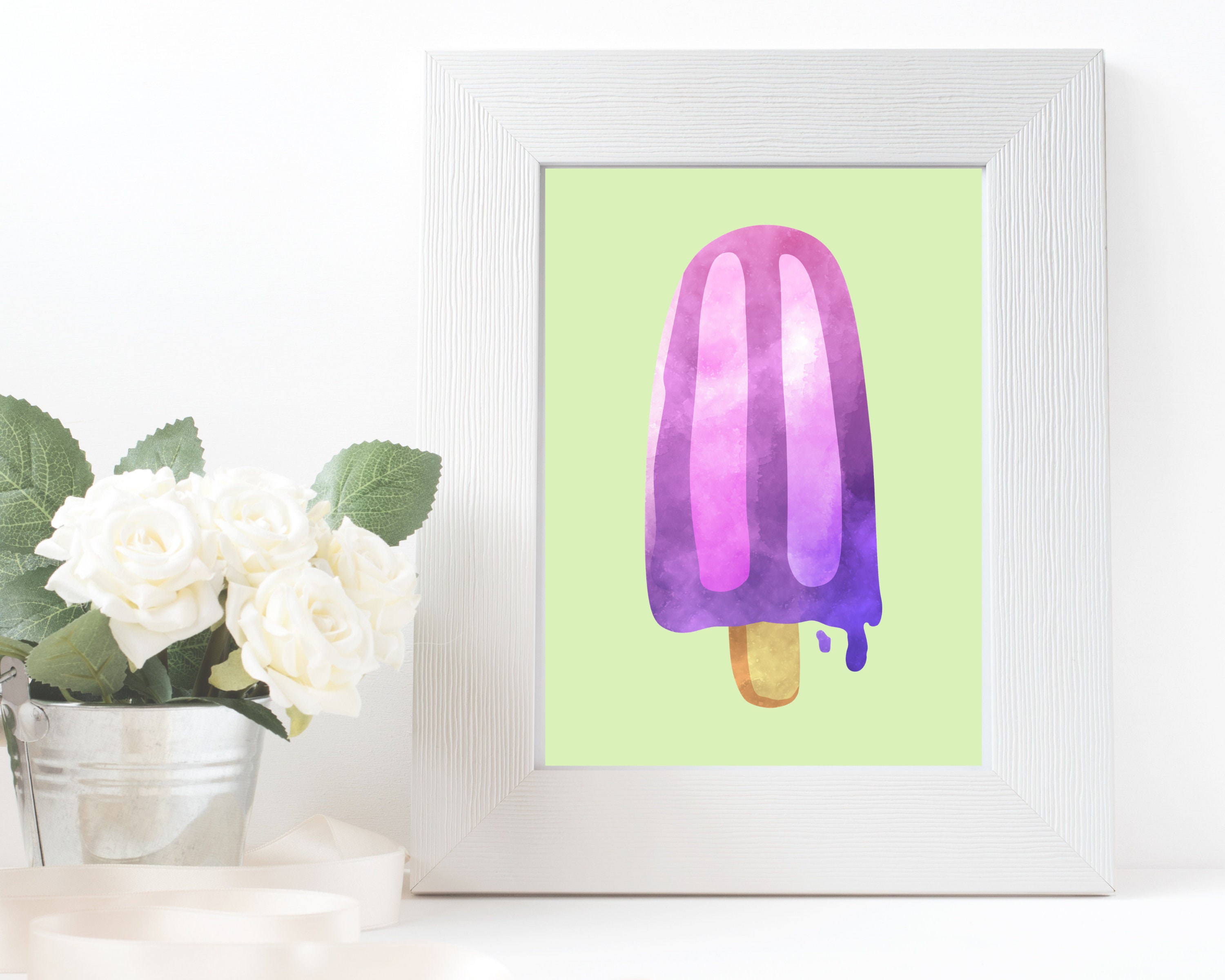 Purple Popsicle Printable Wall Art Instant PDF PNG Digital - Etsy Canada