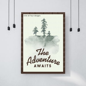 Adventure Awaits Outdoor Printable Wall Art Instant Digital Download 4 ...