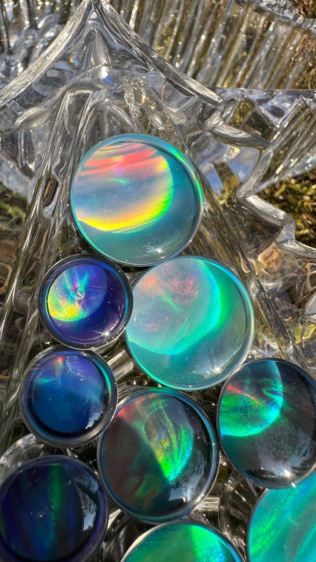 Aurora Borealis Opal Plugs Stainless Steel Ear Gauges - Etsy