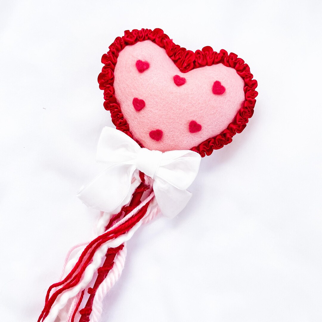 Vintage Heart Cake Wand Valentines Decor Kids Heart Wand Pretend Play ...