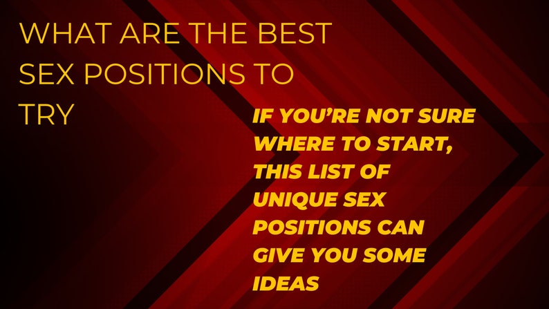 Ic 100 Sex Positions To Help You Last Longer In Bed Etsy Uk