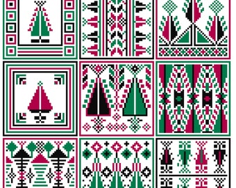 Traditional Dangles Tatreez Pattern Instant Download - Etsy