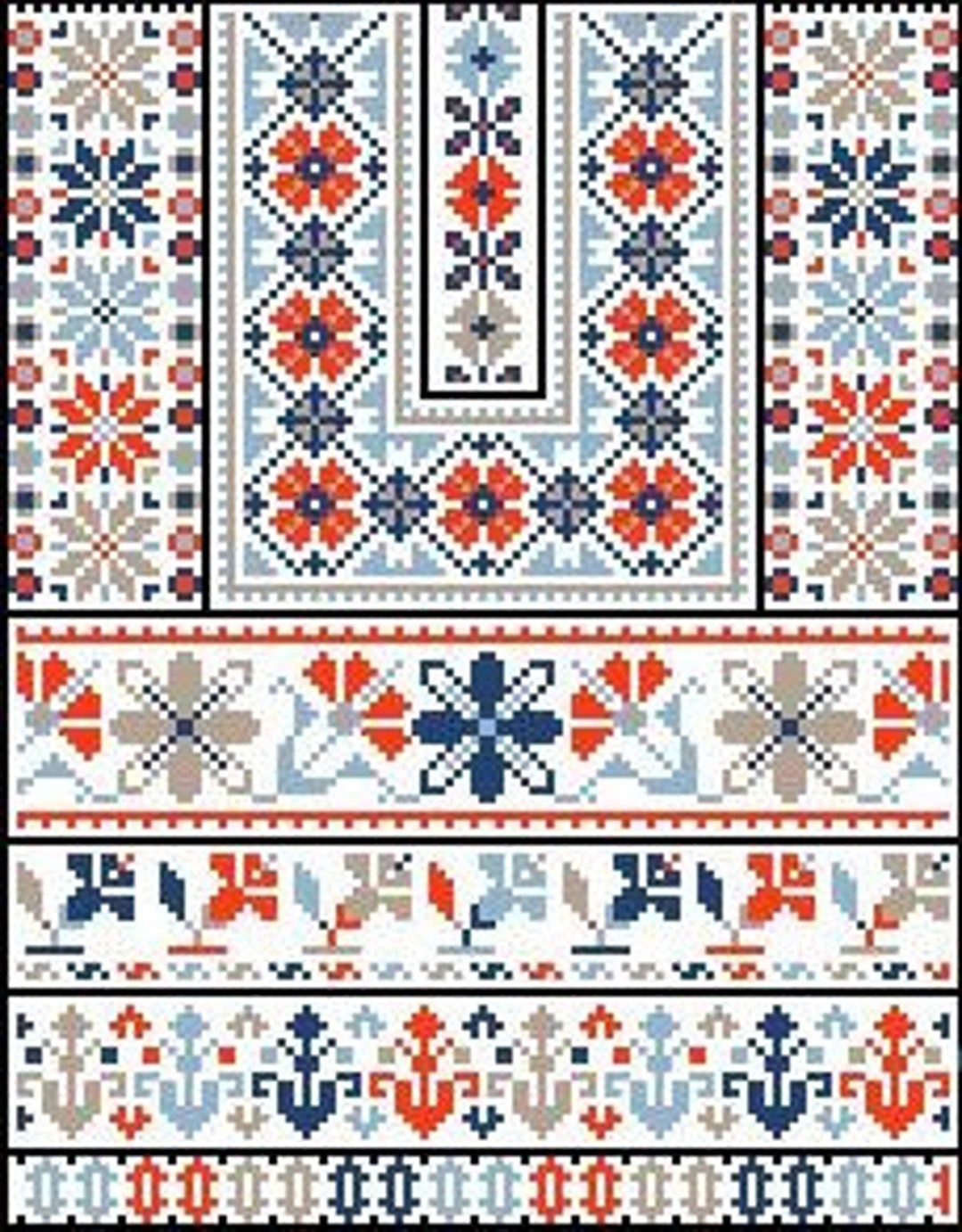 Mini Palestinian Tatreez Sampler 9 - Etsy