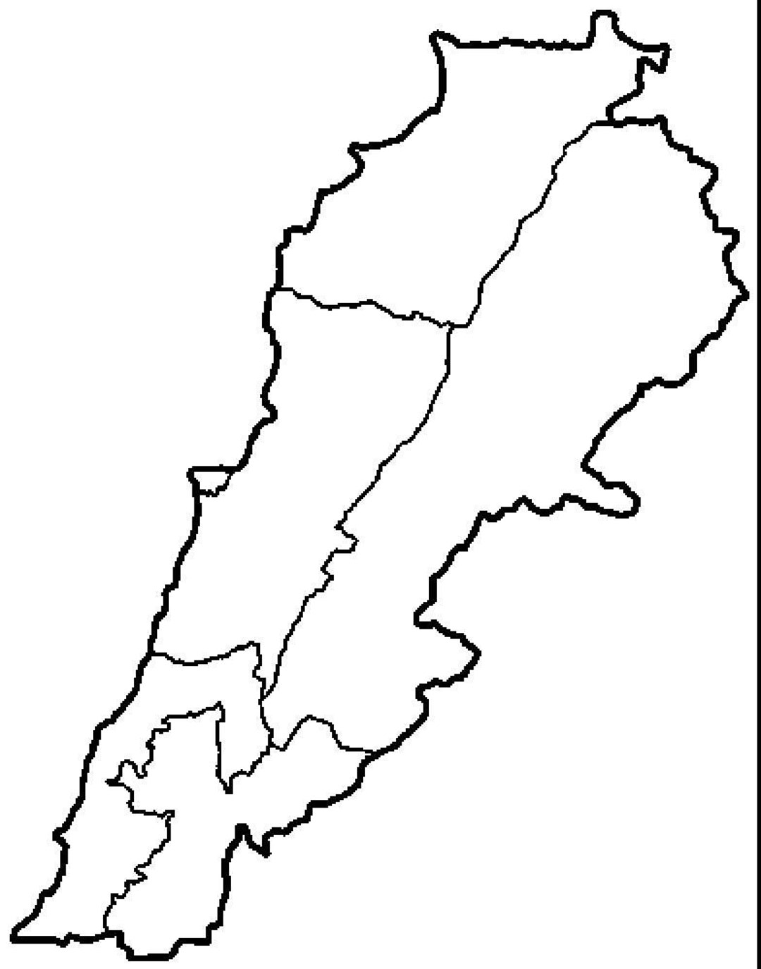 Large Map of Lebanon - Etsy