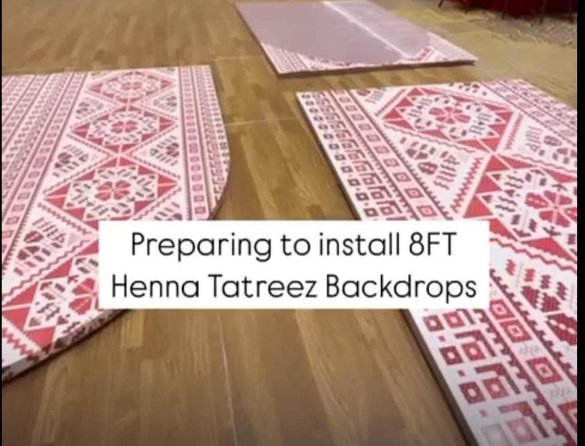 Henna Backdrop Banner Single Line - Etsy