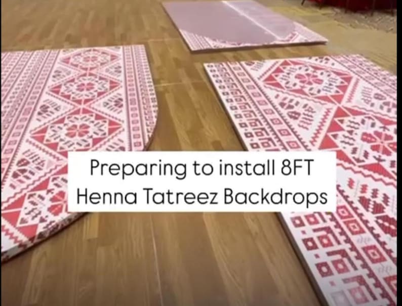 Henna Backdrop Banner Single Line - Etsy