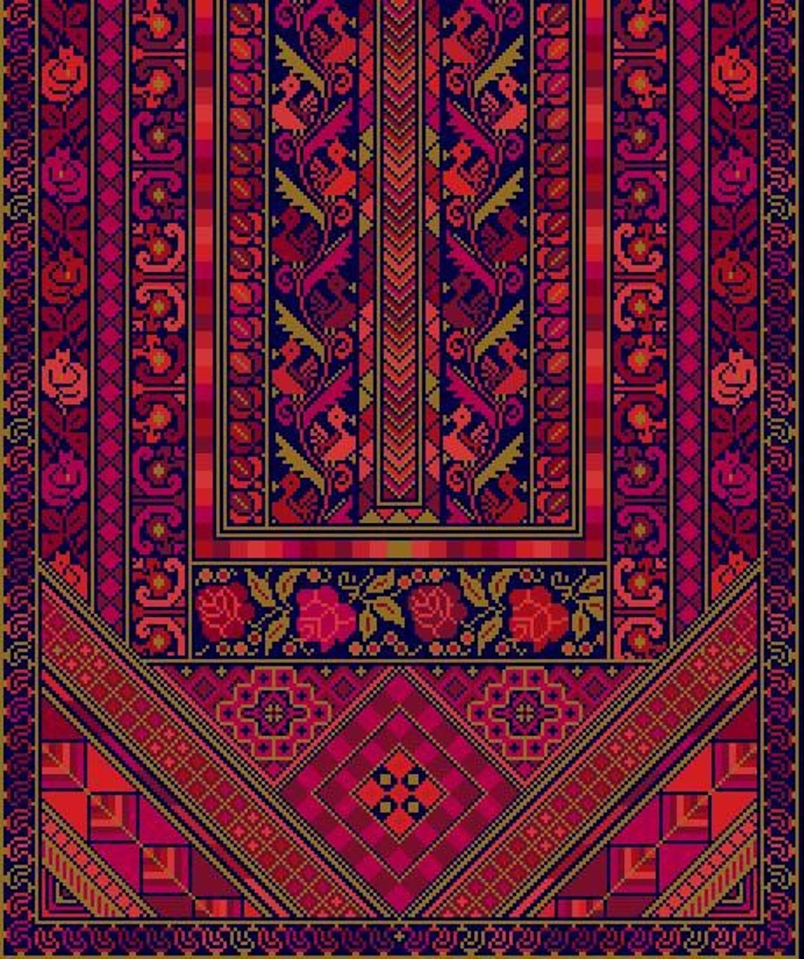 Red Palestinian Chest - Etsy