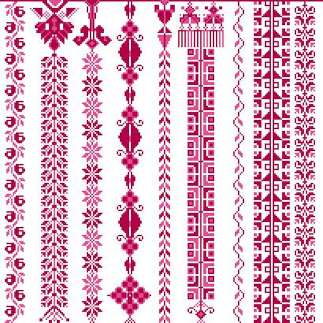 Traditional Dangles - Tatreez Pattern - Instant Download - Etsy