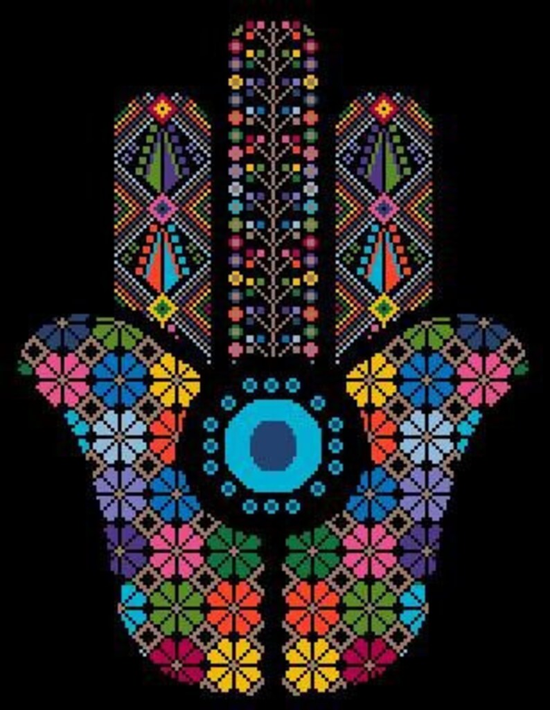 Hamsa Hand in Color - Etsy