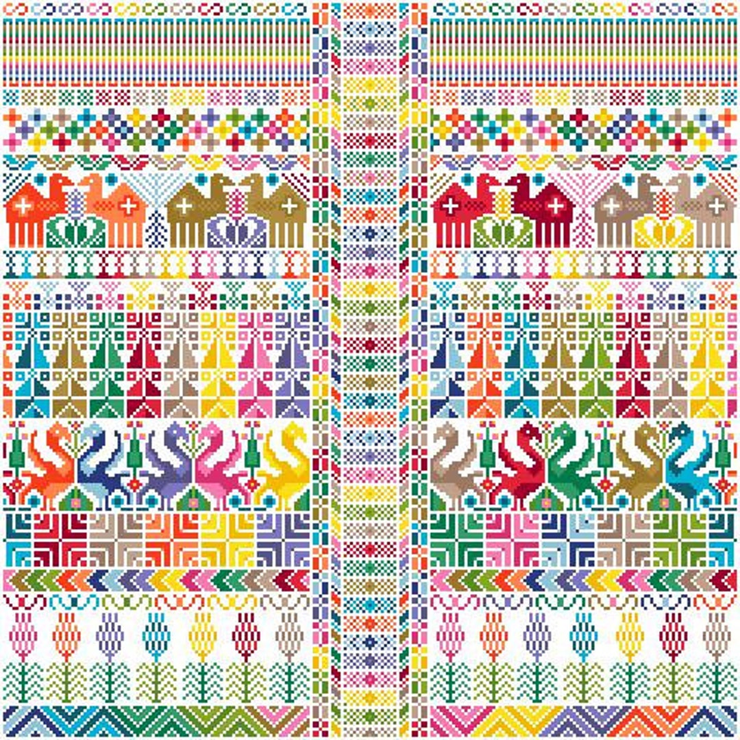 Birds & Camels - Tatreez Pattern - Instant Download - Etsy