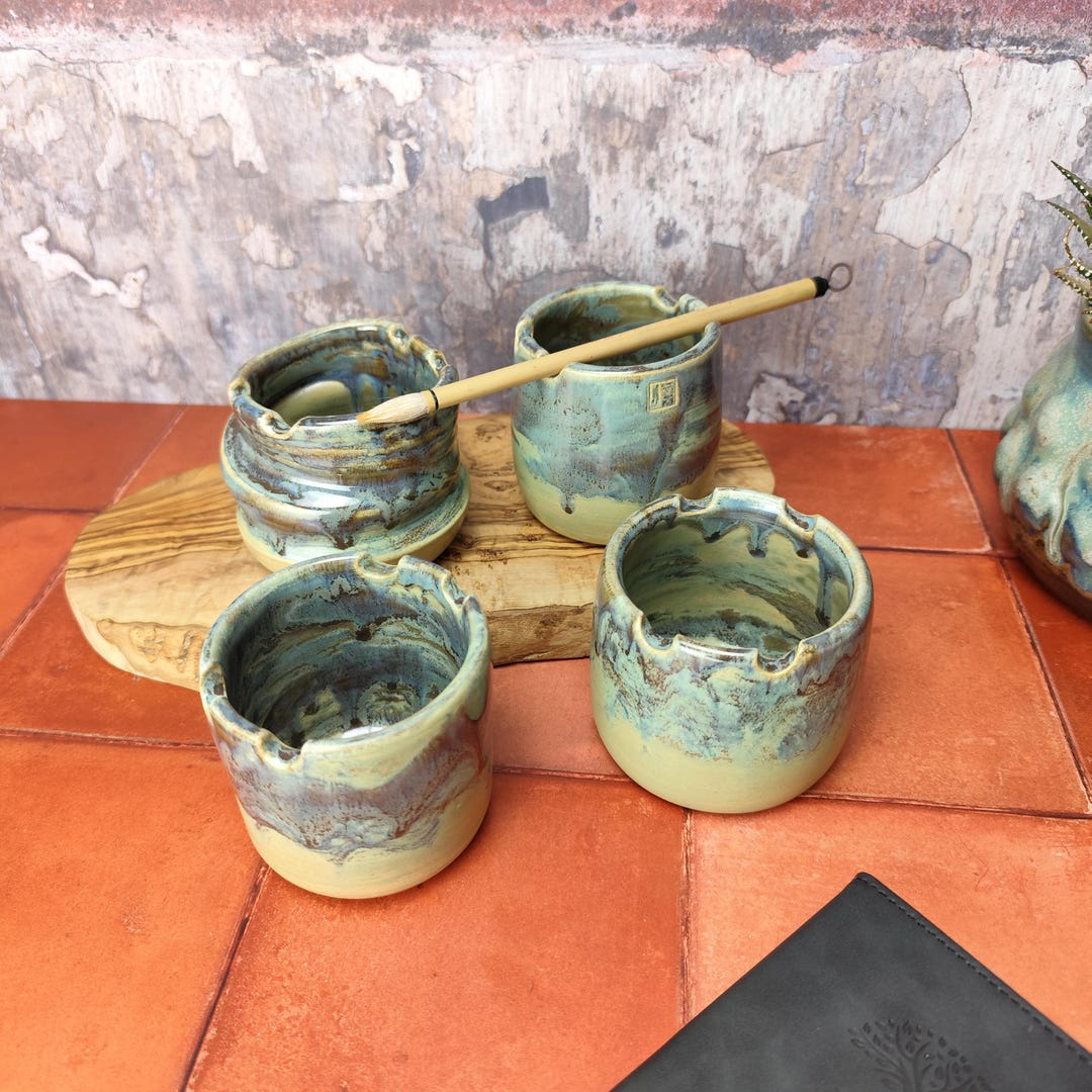 Handmade Artist's Water Pot for Painting | for Acrylics, Inks ...