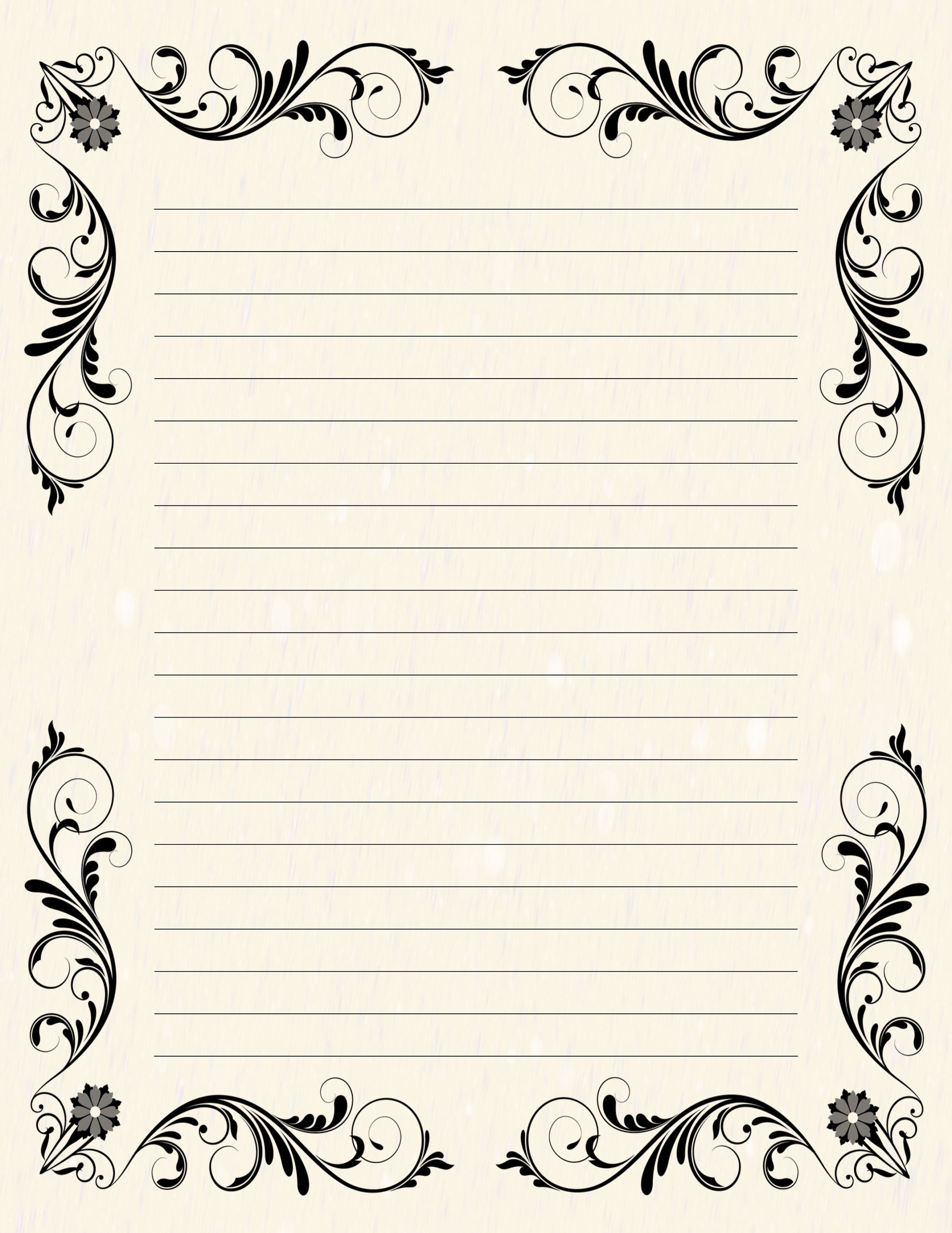 Distressed Victorian Style Stationery-printable Download - Etsy