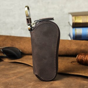 Crazy Horse Leather Key Holder, Personalized Car Key Wallet - Etsy