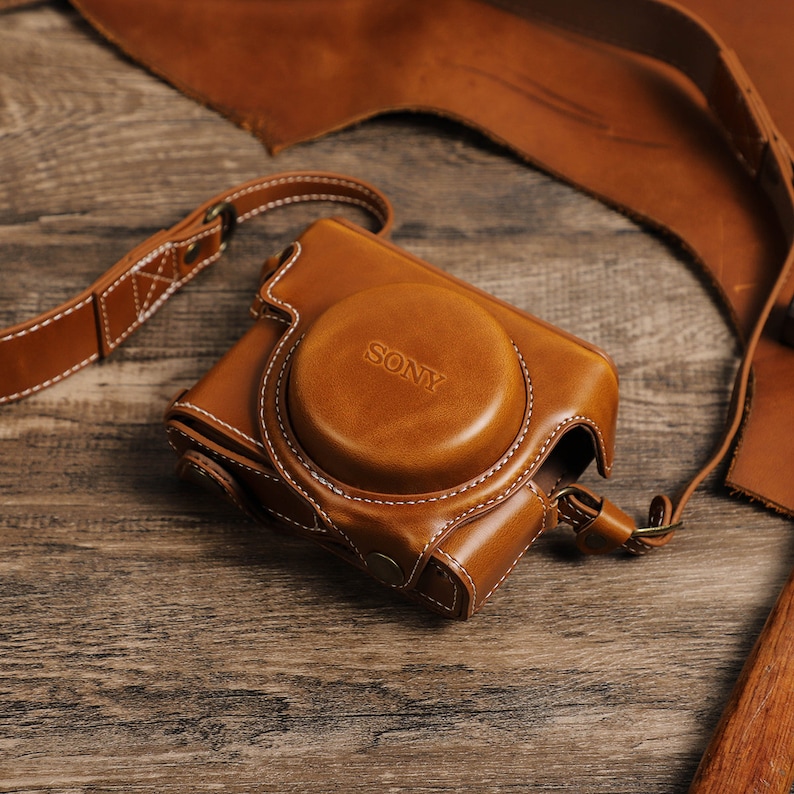 Leather Camera Bag for SONY RX100 1-7, Personalized Camera Case ...