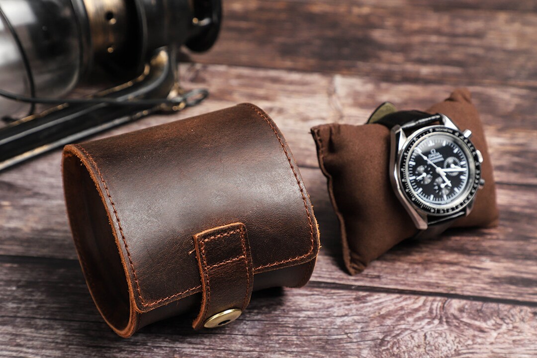 Personalized Leather Watch Storage Box, Travel Watch Case - Etsy