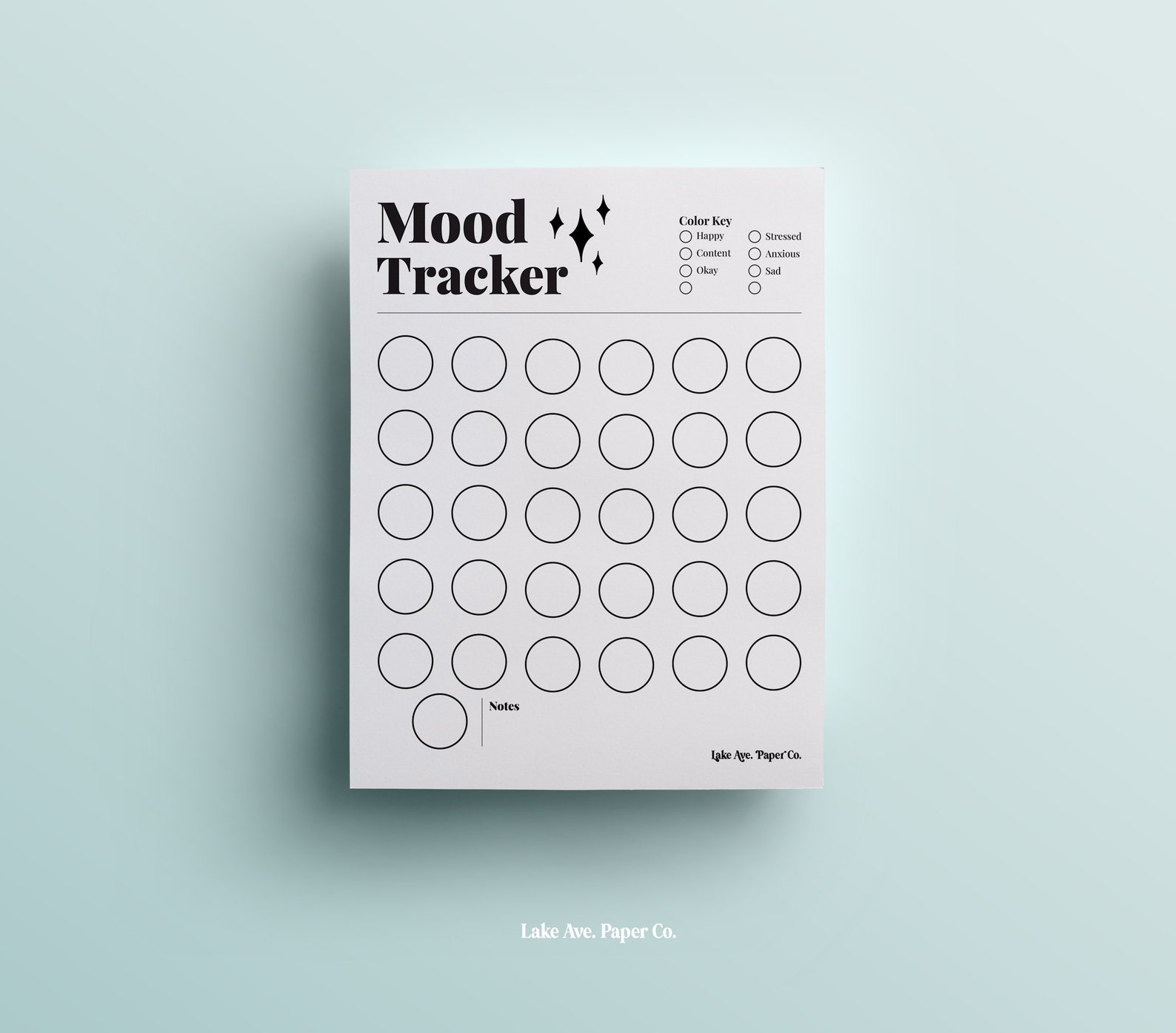 Monthly Mood Tracker Mood Chart Instant Download - Etsy