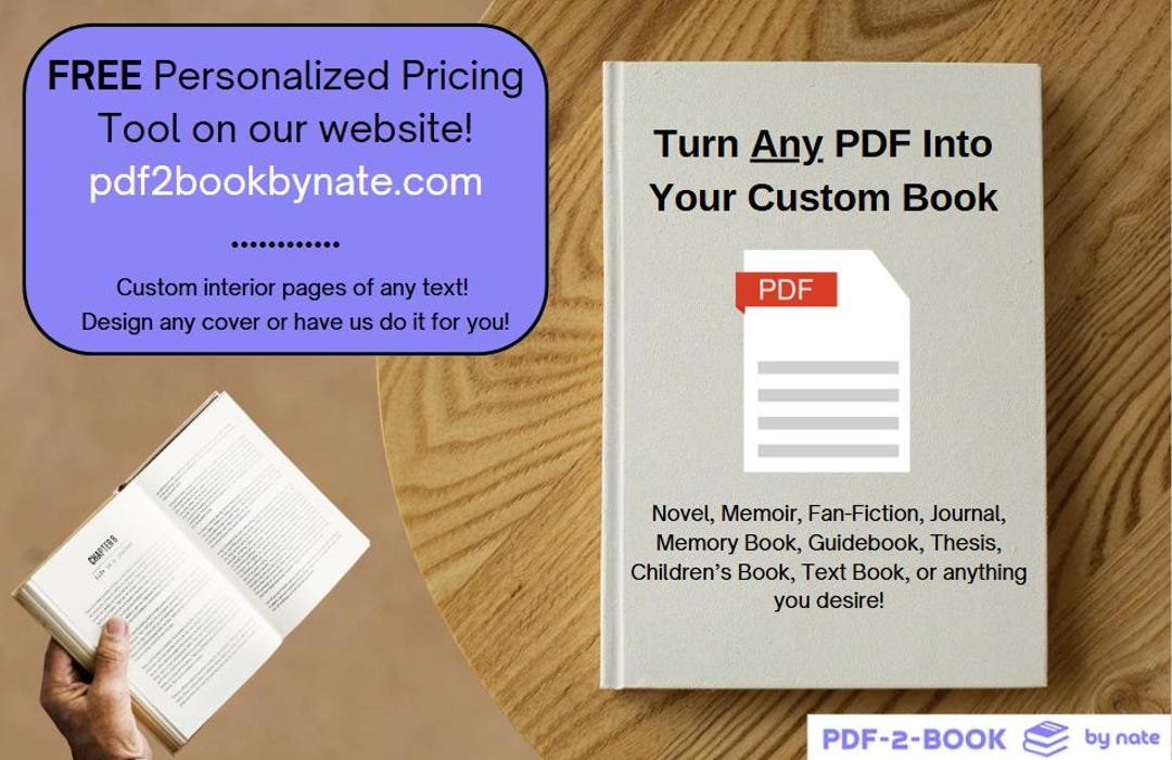 Custom Book Printing and Binding - Turn Any PDF Into Novel, Fan-fiction ...