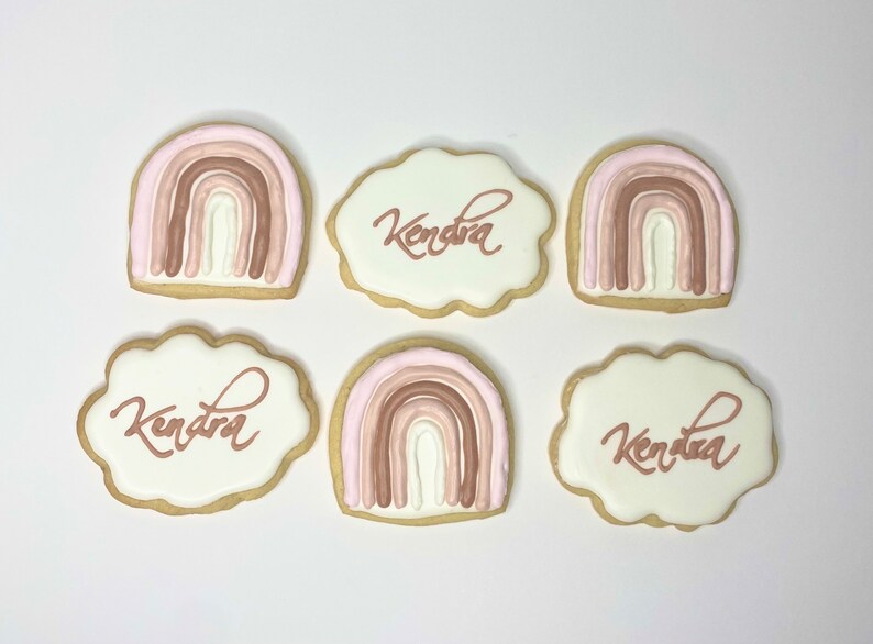 Boho Rainbow Cookie Set | Rainbow Cookies | Baby Shower - Etsy