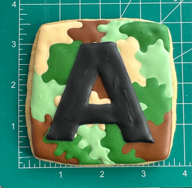 Army Birthday Cookies: Camo Theme, Military Party Favors - Etsy