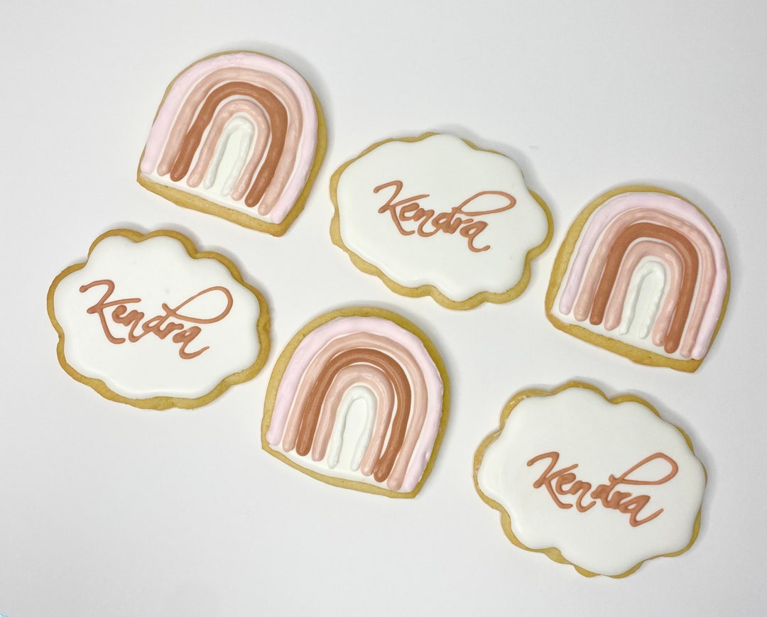 Boho Rainbow Cookie Set | Rainbow Cookies | Baby Shower - Etsy