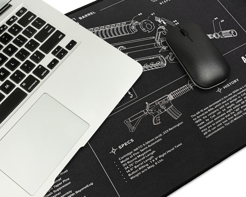 Large Mouse Pad AR15, Gaming Large Mouse Pads, Gaming Mouse Pad AR 15 ...