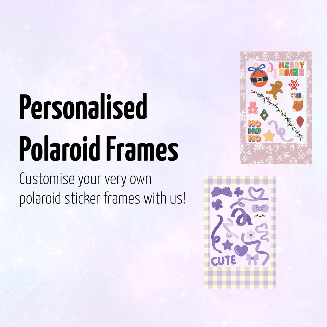 Personalized Polaroid Frames With Mini Stickers - Etsy