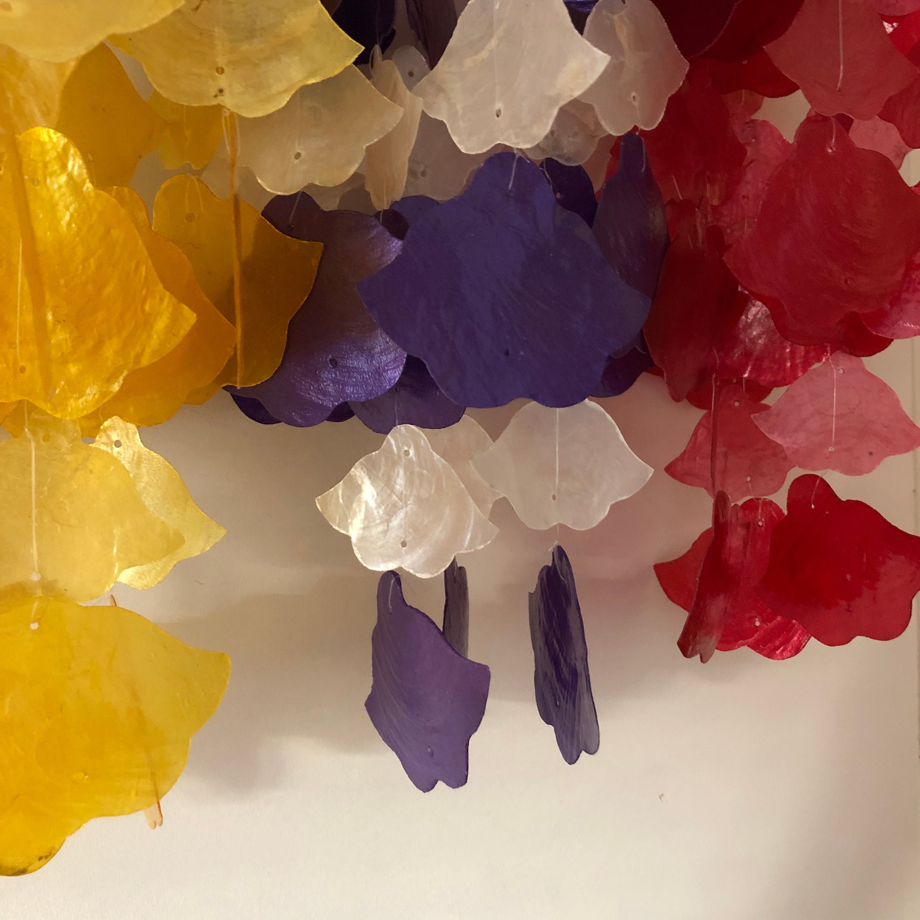 Newpurple Capiz Shell Wind Chime, Hanging Decor, Handmade Mobile ...