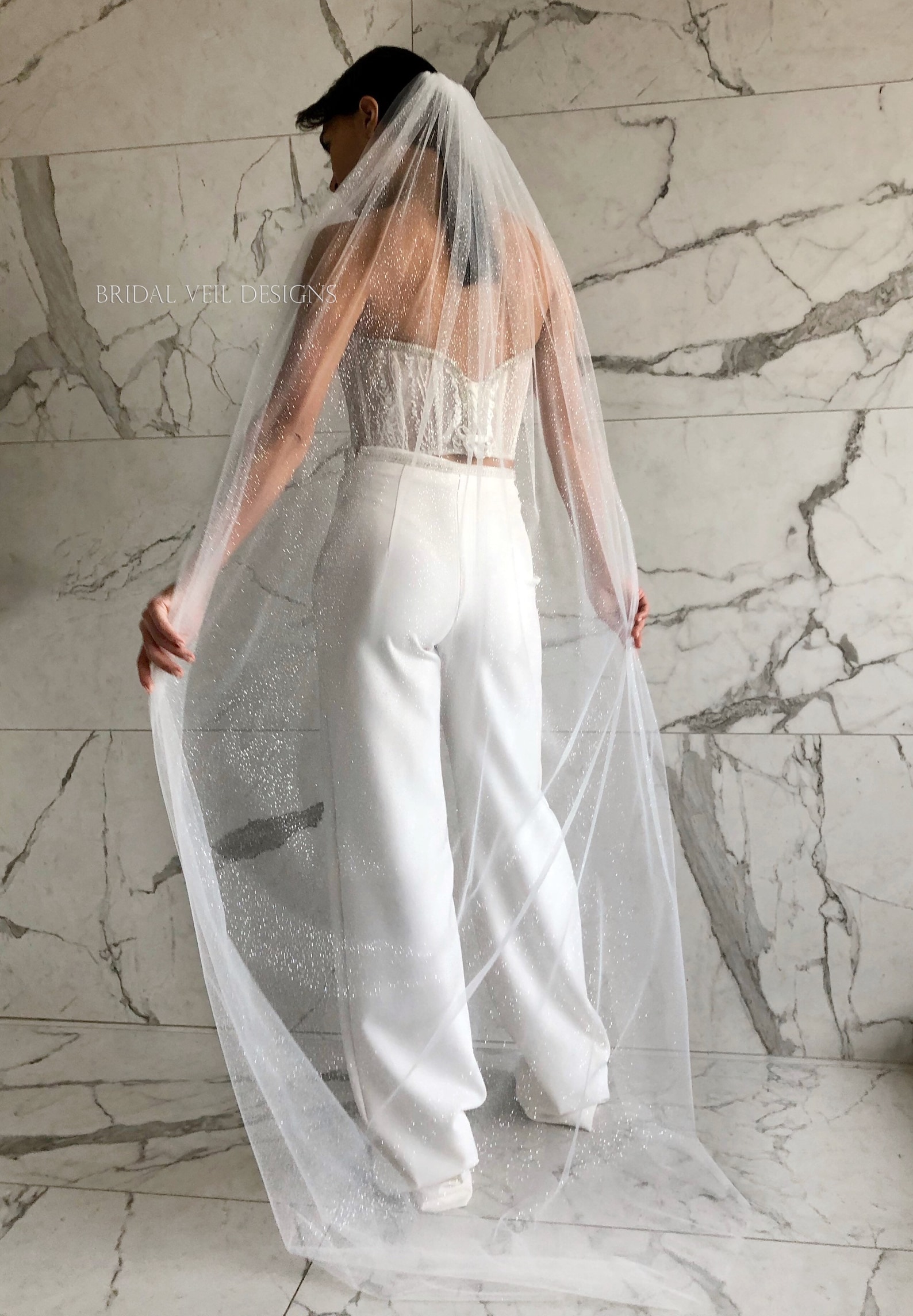 Glitter veil sparkle bridal veil shimmer wedding veil | Etsy