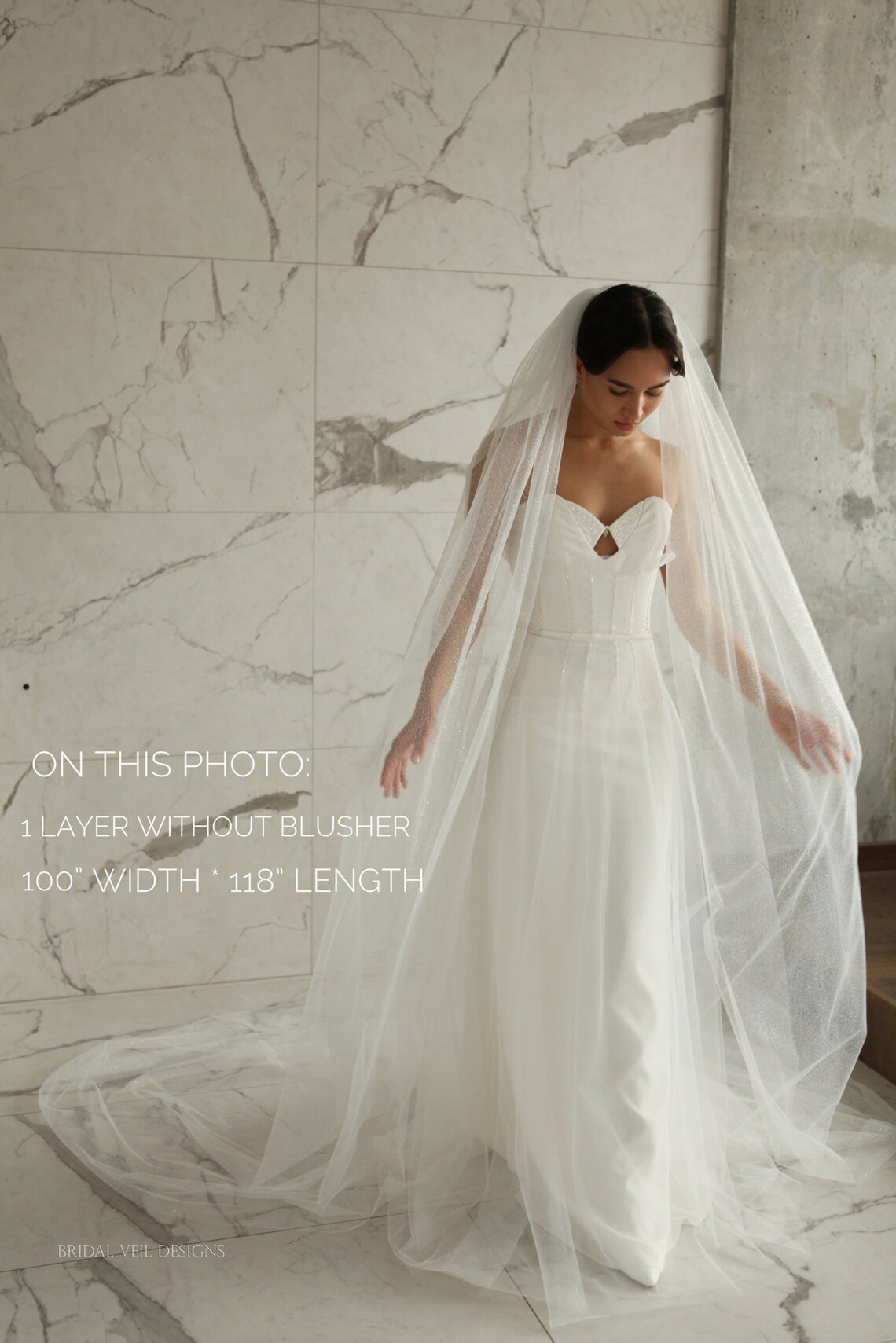 Glitter Wedding Veil Sparkle Long Veil Shimmer Veil | Etsy