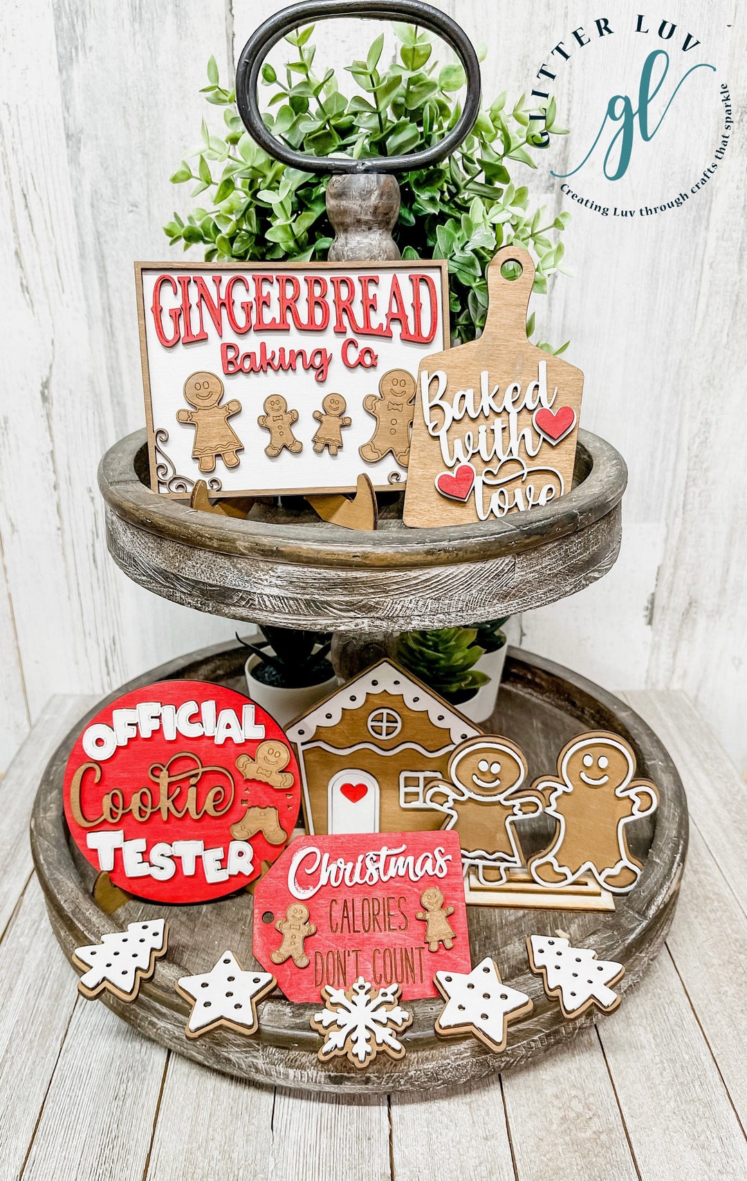 Gingerbread Tier Tray DIY Kit - Etsy
