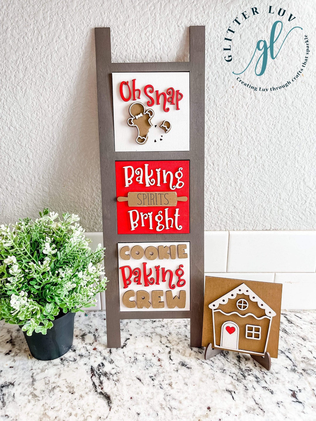 Holiday Baking Leaning Ladder Interchangeable DIY Kit - Etsy