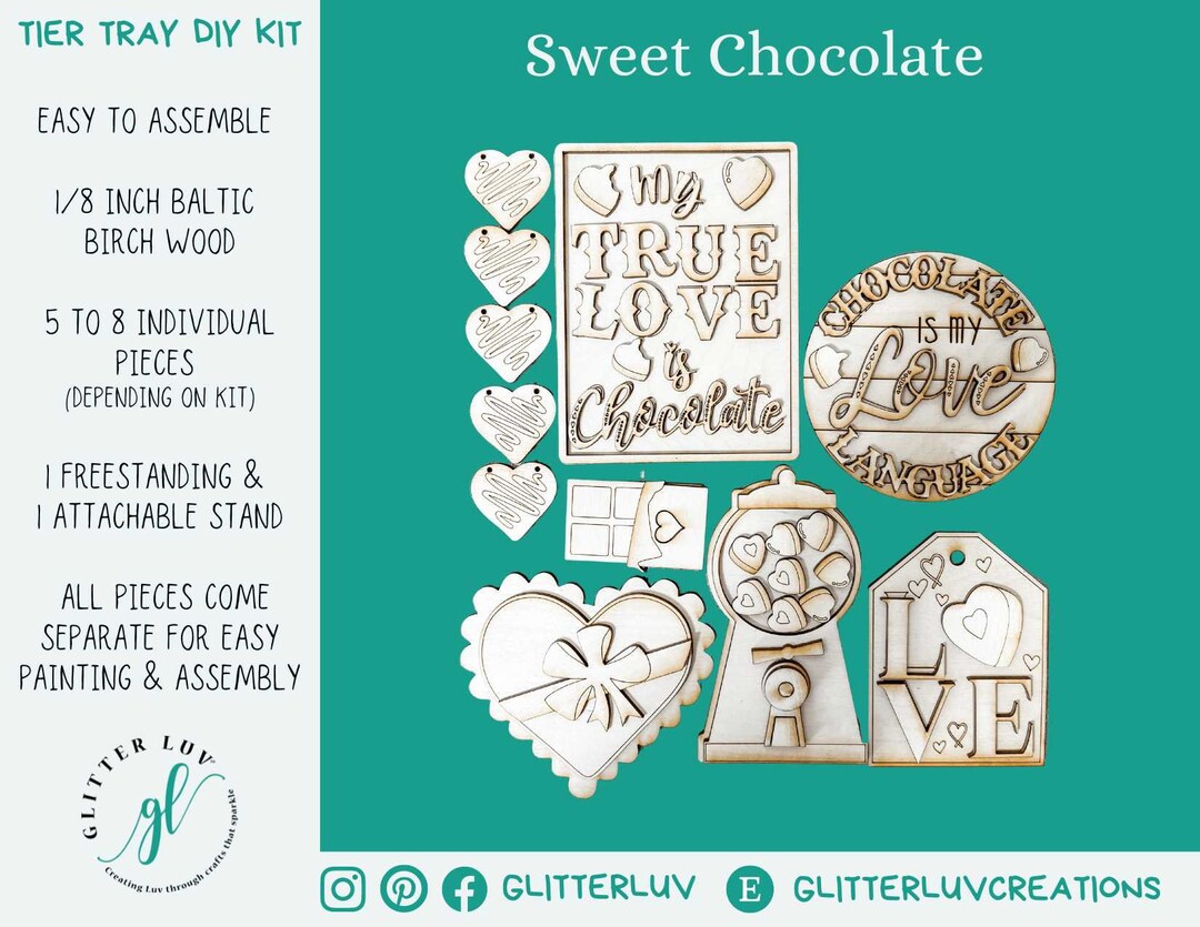 Sweet Chocolate Tier Tray DIY Kit - Etsy
