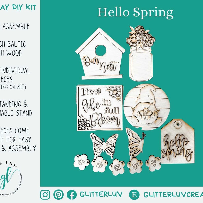 Spring Tiered Tray - Etsy