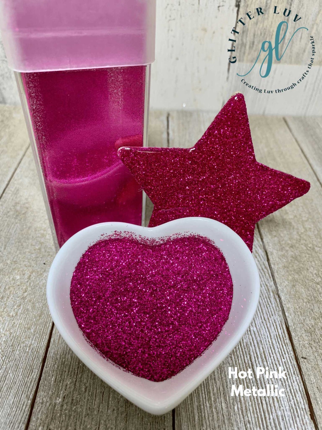 Hot Pink Metallic Glitter - Etsy