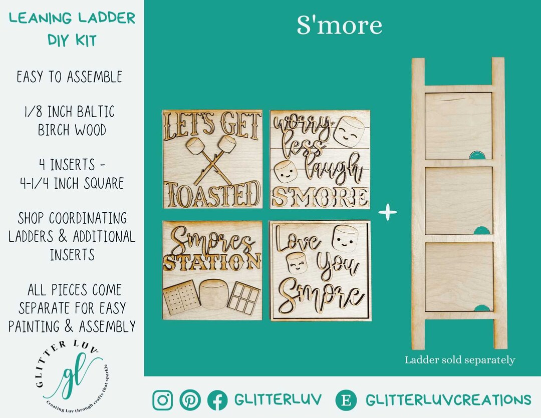S'more Leaning Ladder Interchangeable DIY Kit - Etsy