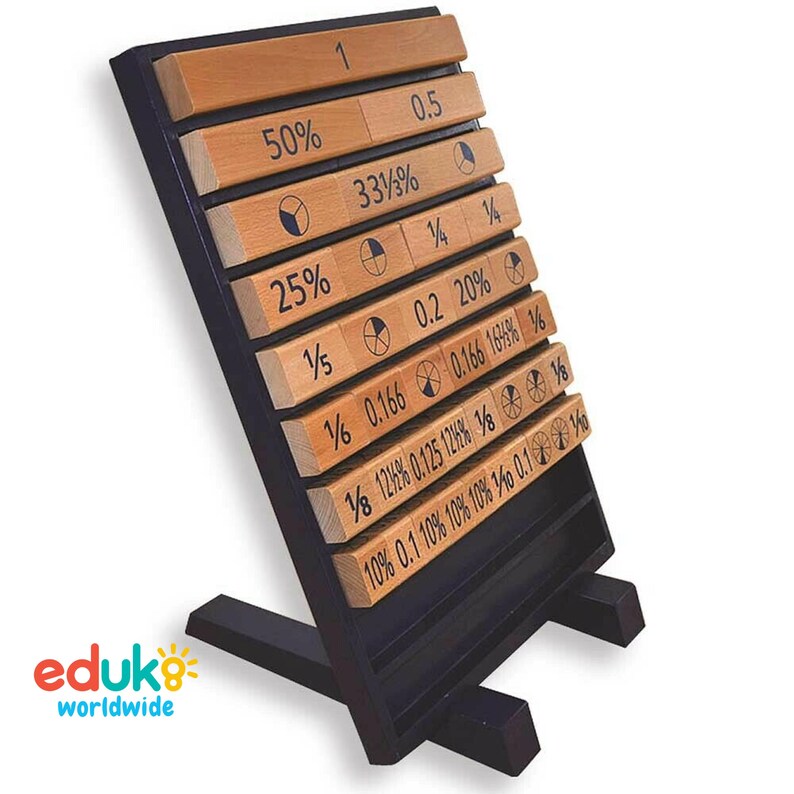 Eduk8 4 in 1 Wooden Mathematics Equation Board Fraction - Etsy UK