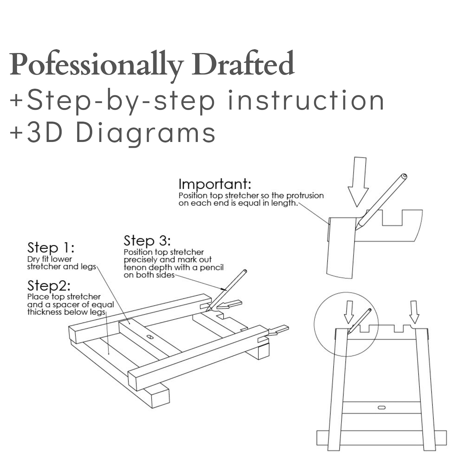Modern Bench Woodwork Plan - DIY Woodwork Plan - Woodwork Project - Etsy UK