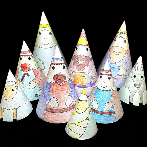 Printable 3D Nativity Colouring Christmas Craft Activity - Etsy